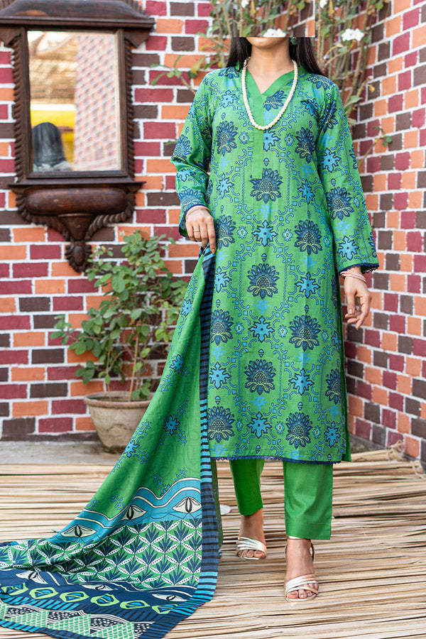 Hafiz Zara Digital Lawn`25 D#51 GREEN – Tradition Stores