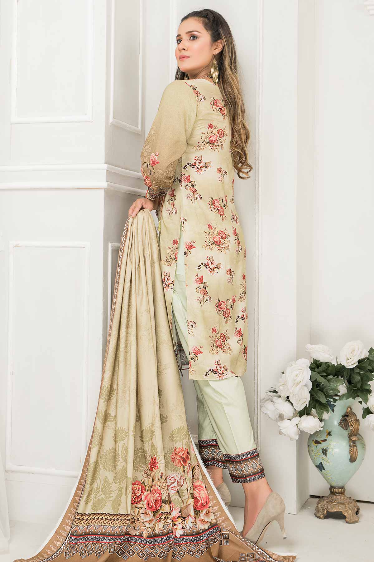 Sitara Anarkali D/Linen`21 D#40 (Pista) – Tradition Stores