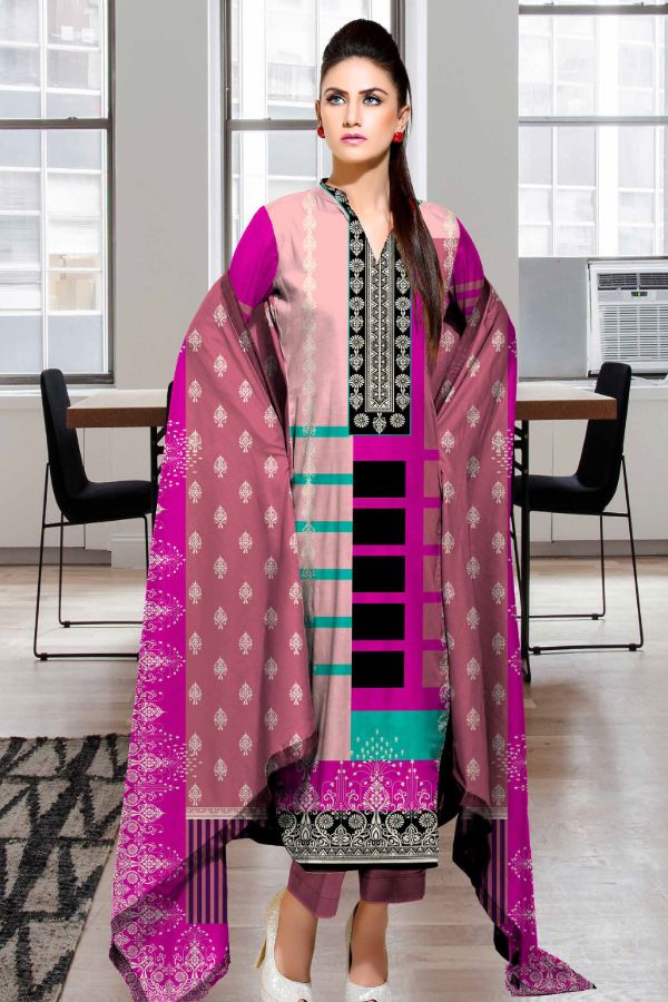Al-Hamra Gul Jaan D/Lawn`21 D#13621 (Pink) – Tradition Stores