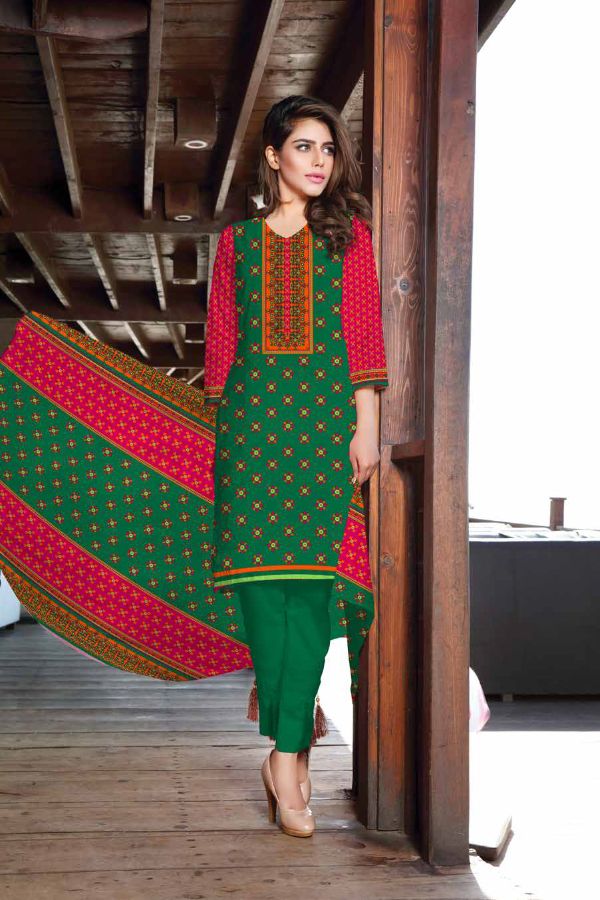 Grace Designer Lawn`22 D#503 D Pink – Tradition Stores
