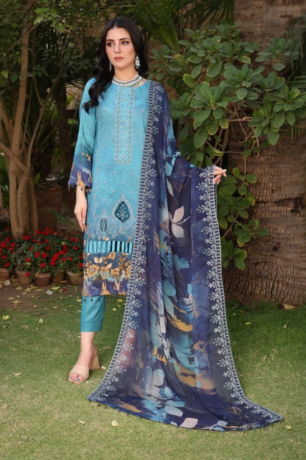 Mi Creation Kinara Digital Lawn`24 Ferozi – Tradition Stores