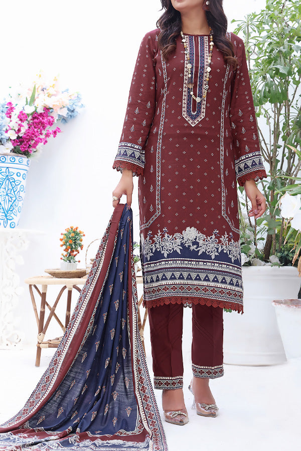 VS Jhalak Slub Linen’23 D#04 (D Brick) – Tradition Stores