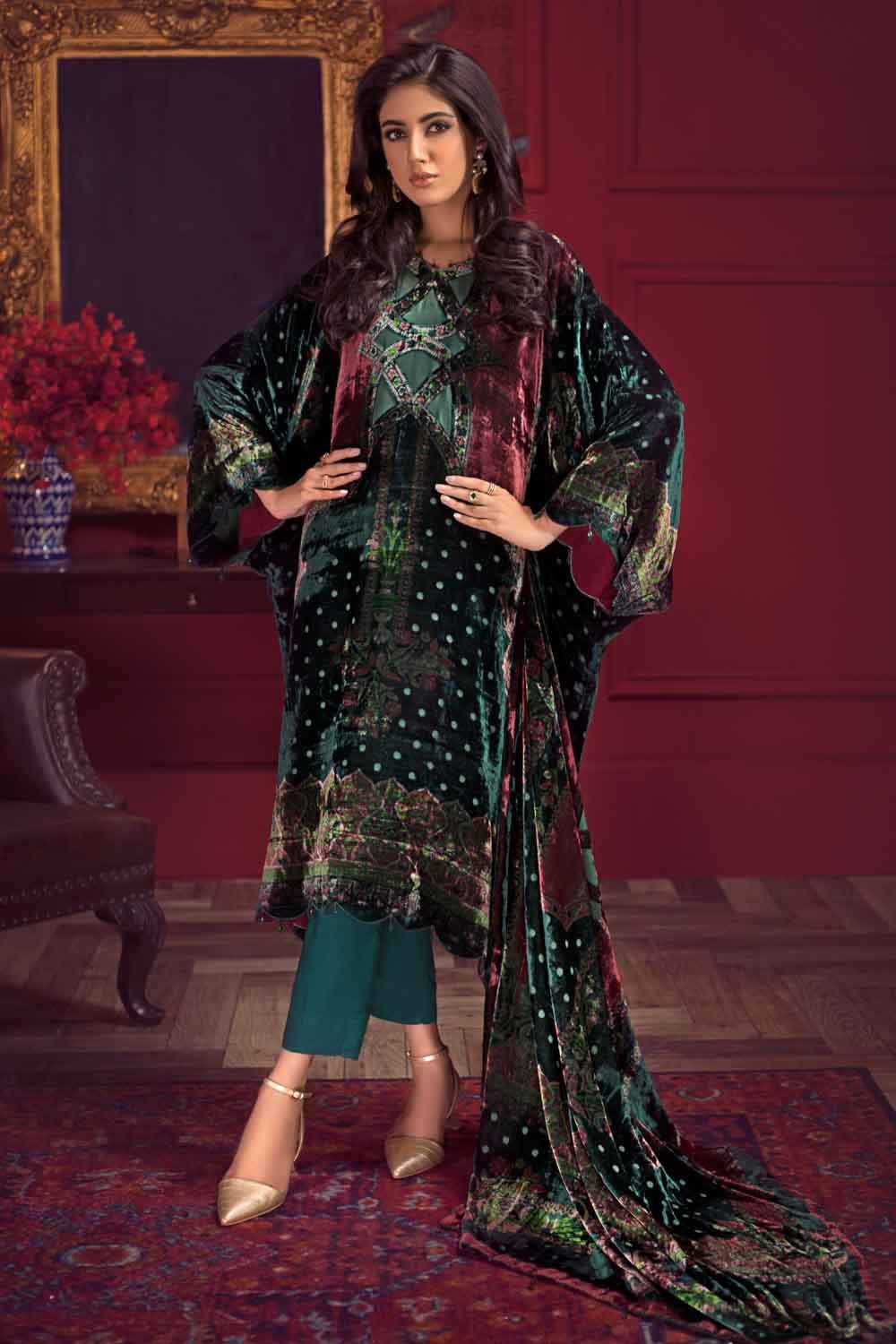 Gul Ahmed Premium Velvet`21 BVL#12003-B – Tradition Stores